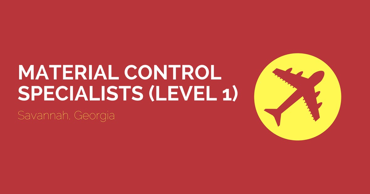 Material control specialists level 1 Savannah Georgia - STS Technical ...
