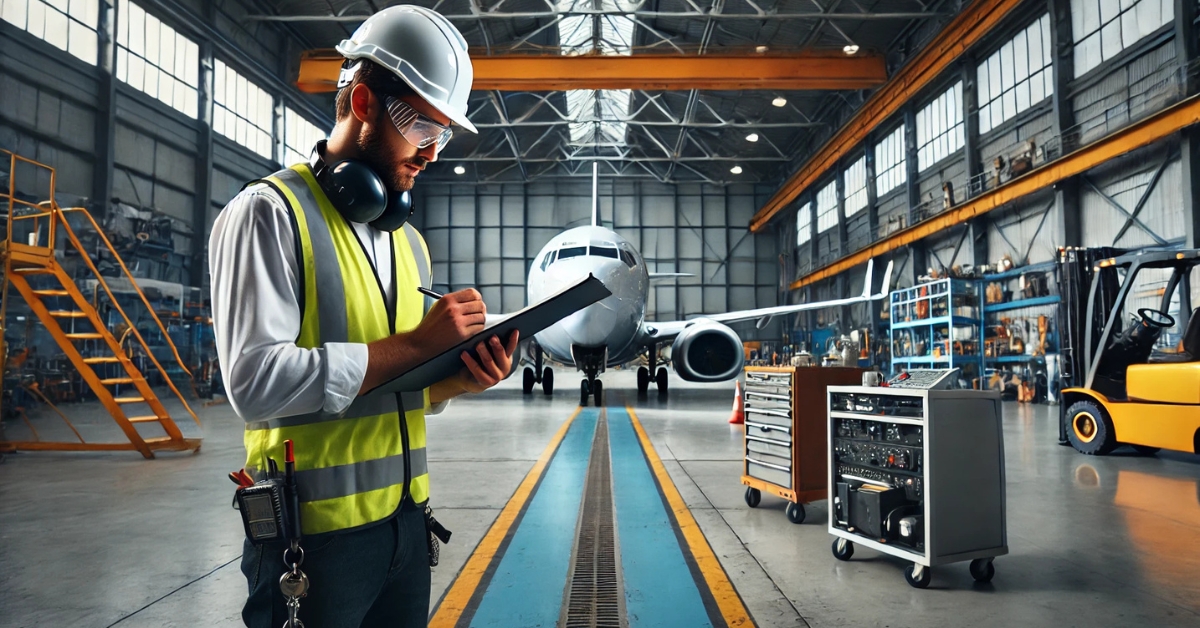 Compliance Occupational Health Specialist conducting safety inspections at STS Aviation Group ...